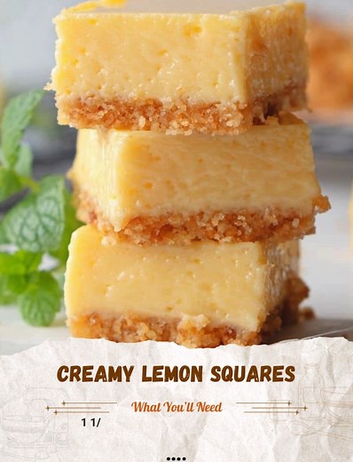 CREAMY LEMON SQUARES INGREDIENTS: 1 1/2 cups crushed graham crackers 1/3 cup melted butter 1/4 cup sugar .. | Animal Chaos