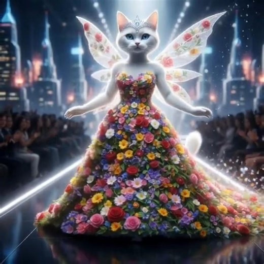 The Magical Fairy Cat Model: Ramp Walk in Diamond, Lava & Water Dresses utube Shorts