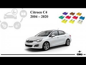 Fuse box diagram Citroen C4 and relay with assignment and location