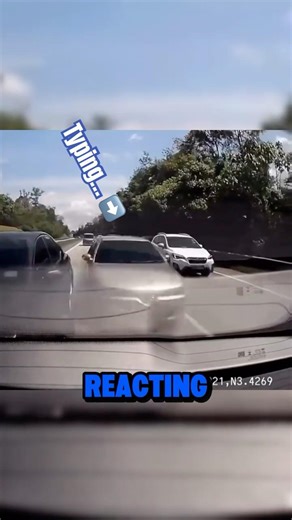 Distracted Driver "Gets Sent" INSTANT Karma... 😮