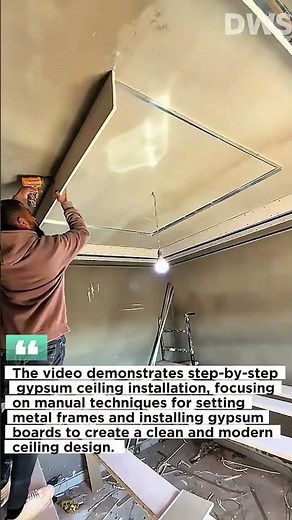 Gypsum Ceiling Installation Process | Modern Drop Ceiling Construction