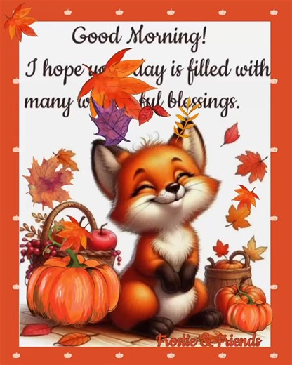 Happy First Day of the Week 🦊🍂 Good morning, friends, the week’s begun, With hopeful hearts and rising sun. ☀️ May joy and laughter light your way, And blessings fill your week each day. 🤎 “The Lord will bless His people with peace.” – Psalm 29:11 🧡⛄️ Frostie & Friends | Frostie & Friends