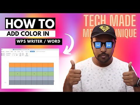 How to add color in wps office writer table | how to change table color in wps office writer