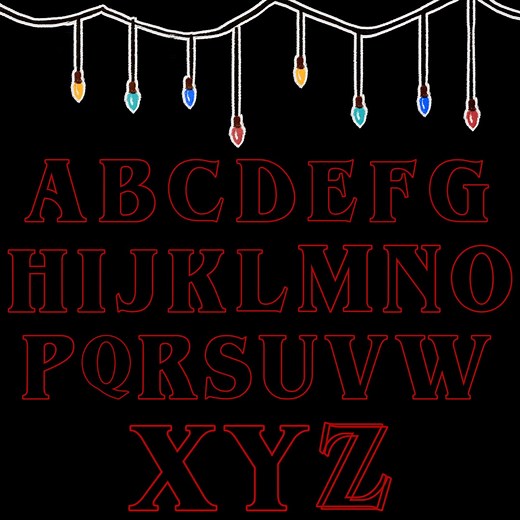 Stranger Things Font Bundle | Retro Horror Alphabet PNG SVG | Cricut Halloween Font | Digital Download - Etsy