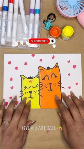 How to make DIY Easiest Cat Painting Hack! You HAVE to try this 🎨 #shorts