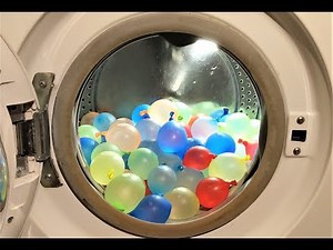 Experiment - 100 Water Balloons - in a Washing Machine - Centrifuge