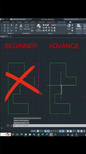 how to use quick dimension in autocad #autocad #dimensions #cad #autocadtricks
