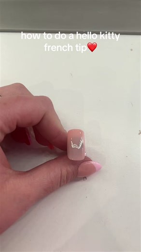 How to Create Hello Kitty French Tip Nails