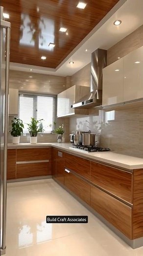 U Shape Modular Kitchen Designs #buildcraftassociates #modularkitchen #youtubeshorts #viralvideo