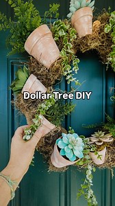 This might be one of my favourite Spring wreaths I’ve ever made. These little Dollar Tree terracotta pots almost didn’t make it (RIP to the one I dropped), but the final result? A cozy, rustic wreath that totally elevates your front door. And it’s way easier to make than it looks! I dry brushed the pots and some of the greenery for that soft, weathered vibe, then layered in moss and faux succulents for texture. The whole thing comes together with a wire wreath form, burlap, and hot glue. Let me 