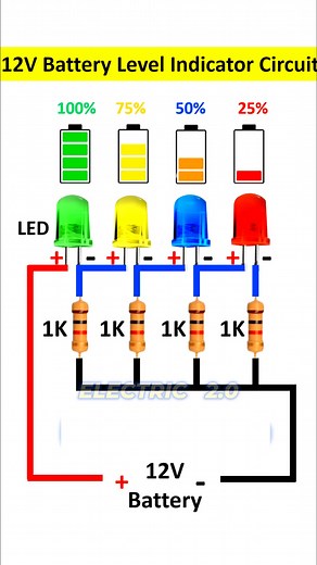 12V Battery Level indicator #fblifestyle | Electric 2.0