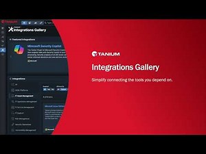 Demo: Tanium Integrations Gallery
