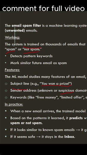 Email spam filter | Machine learning