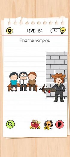 Find the vampire. brain test all star IQ level 184 solutions