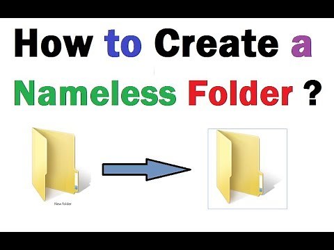 How to create a Nameless Folder in Windows