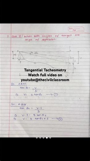 Tangential tacheometry-three different cases #surveying #civilengineering #tacheometry