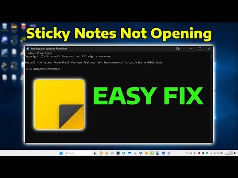 How To Fix Sticky Notes Won't Open in Windows 11