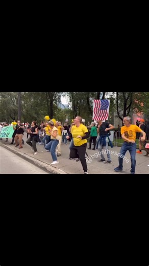 Demonstrators dancing at a “No Kings” protest today in Chicago | Chicago CrimeChasers News Update