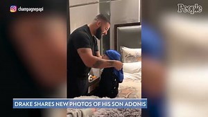 Drake Shares Sweet New Photos of Himself Getting Son Adonis, 3, Ready