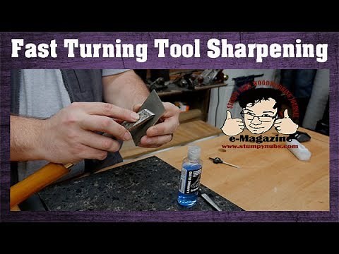 FAST lathe turning tool sharpening WITHOUT A JIG! (Just a diamond hone)