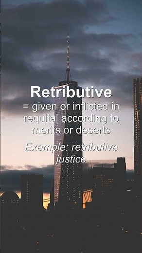 Word of the Day: Retributive #Shorts