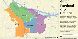Use our interactive map to find your Portland City Council district, read candidates’ answers to key questions