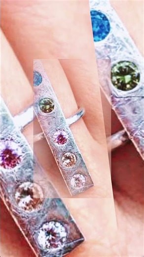 Silver gypsy set ring .