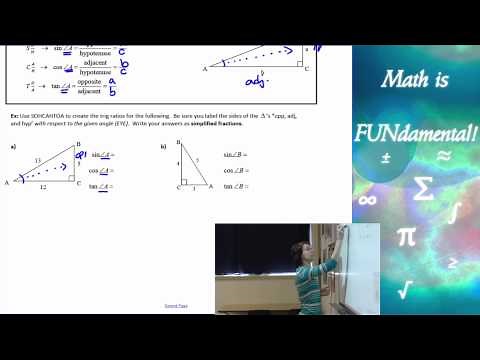 8.3 Geometry - Right Triangle Trigonometry (SOHCAHTOA)