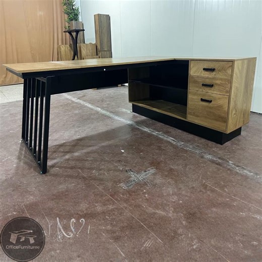 71″ L-shaped Office Desk, Large Corner Computer Workstation, Home Office Desk With Storage, Brown or White - Etsy