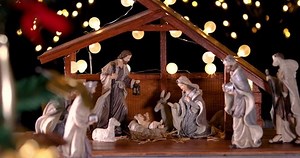 Jesus Christ Nativity Scene Atmospheric Lights Stock Footage Video (100% Royalty-free) 1035639986 | Shutterstock