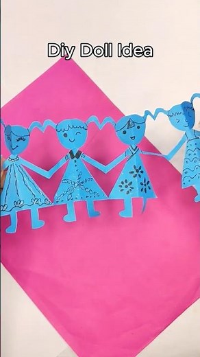 DIY Paper Doll | Cute Paper Cutting Doll | Easy Craft for Kids | Craftpodia