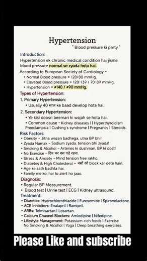 120/80 to high Hypertension types of hypertension, risk factors, Diagnosis, treatment #hypertension