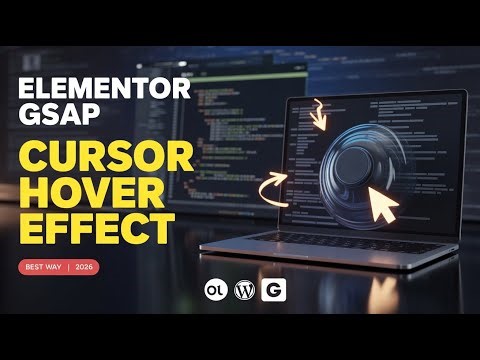 GSAP Cursor Hover Effect in Elementor | Custom Cursor Animation WordPress Tutorial 2026