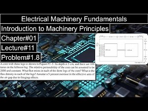 Electric Machine-I | Chapter#01 | Problem#1.8 | Magnetic field | Stephen J. Chapman
