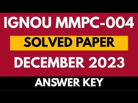 IGNOU MMPC-004 December 2023 Full Solved Exam Paper | Accounting for Managers | MBA | Hindi