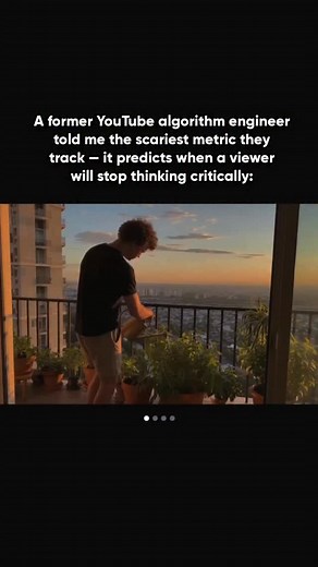 1. He called it “cognitive slack.” It starts when your brain moves from analyzing to letting content slide in untouched. After around 23 minutes, your hand slows, your eyes stick longer, and you just absorb. It’s not fatigue, it’s surrender, and the system loves that stillness more than any click. 2. Inside the platform, this phase had a clean term: the Saturation Index. Once it spikes, the feed recalibrates from logic to pure emotion — awe clips, moral outrage, nostalgia. It’s not conspiracy, j