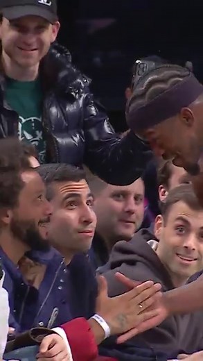 Jimmy Butler was shook seeing international soccer legend Marcelo courtside! 😃 #NBACelebRow | NBA