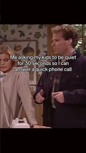The AUDACITY of me to think answering the phone is an acceptable thing to do 😅 #momlife
