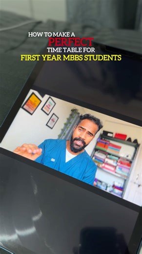 First year MBBS Timetable That ACTUALLY Works 🔥 👨🏻‍⚕️🩺🥼#mbbs #mbbslife #doctorlife #studytips