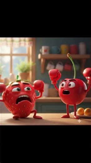 🥊 Strawberry vs Cherry: The Sweetest Boxing Battle Ever! 🍓🍒
