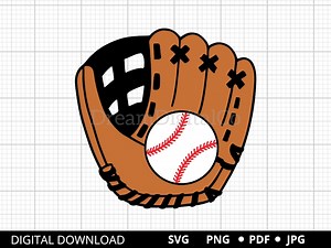 Baseball SVG, Baseball Glove, Baseball Cut File for Cricut, Silhouette, Png - Etsy