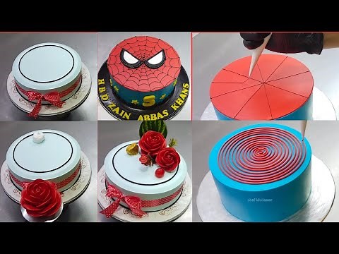 How to make professional spiderman cake|birthday cake design|New trick for cake decorations tutorial