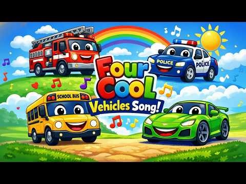 Super Simple Color Cars🔴🔵🟡🟢 Learn Colors & Vehicle Sounds | Nursery Rhymes & Kids Songs