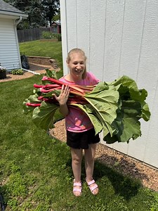 71K views · 2.6K reactions | Chef Ruby had a blast making rhubarb apple crisp—and some music with the bowl. 北 I just love watching her continue to blossom and grow into her cooking and baking skills. She has worked so hard. And her happy flappy hands always make me smile. 勺#DisabilityAwareness #Disability #Blind #VisuallyImpaired | Angie and Ruby | Facebook