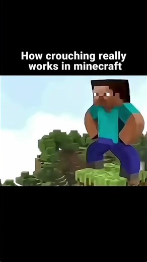 How crouching really works in Minecraft #minecraft #memes #relatable #shorts