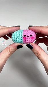 Made a cute little chill pill, and actually wrote up the pattern. Just pause the end of the vid 😉 #crochetpattern #theknottyboss #amigurumi | The Knotty Boss