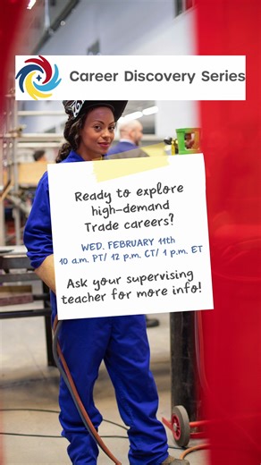 Learn4Life Students, our Career Discovery Series webinar is BACK on Feb. 11th, and we’re diving into the Trades! 🏗️🧑‍🏭 Get the inside scoop from pros in Welding, Project Management, and HVACR to see how they turned their skills into high-paying careers. Ready to take the next step towards building your future? 🛠️ 💸 ⭐ Ask your supervising teacher for more info! ⭐ #Learn4LifeSchools #CareerDiscoverySeries #careeradvice #welders