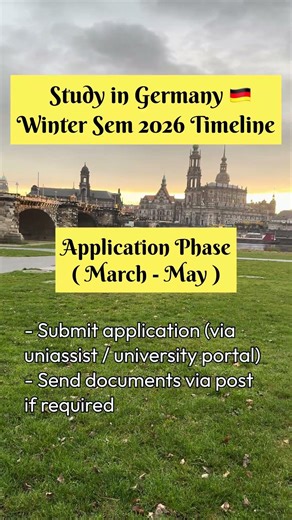 Winter Sem 2026 Timeline | Study in Germany #studyabroad #studyingermany