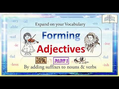 Animated English Lesson:Suffixes:able, al,ual,-an,en,ary,ful[Copyright:All Abbott English] #english