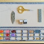 hobbyworker The Second Generation Beading Mat,Bead Board Surface Flocking with Wooden Base and Bead Scoop for Jewelry Making and Beading Supplies